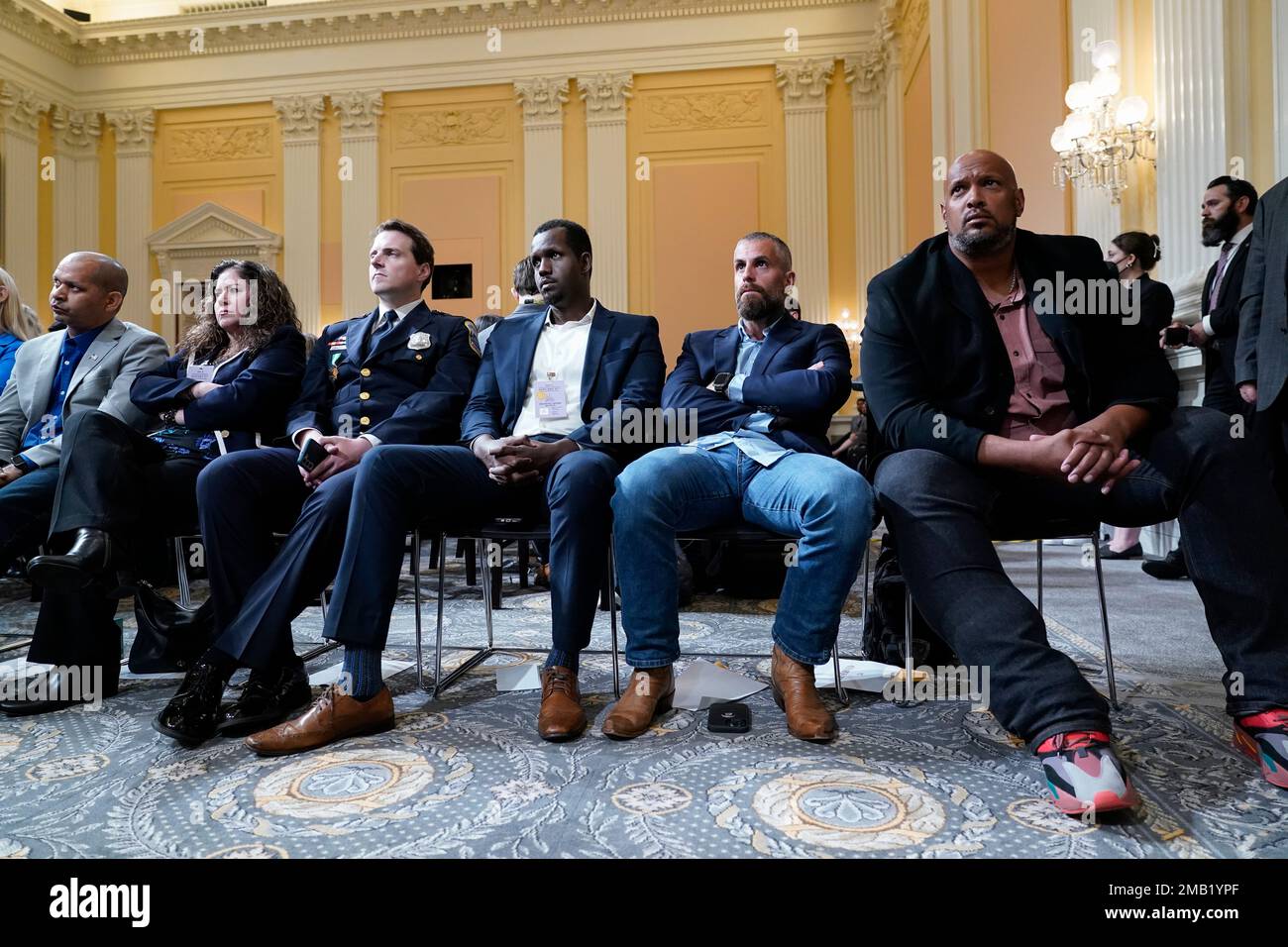From left, U.S. Capitol Police Sgt. Aquilino Gonell, Sandra Garza, the ...