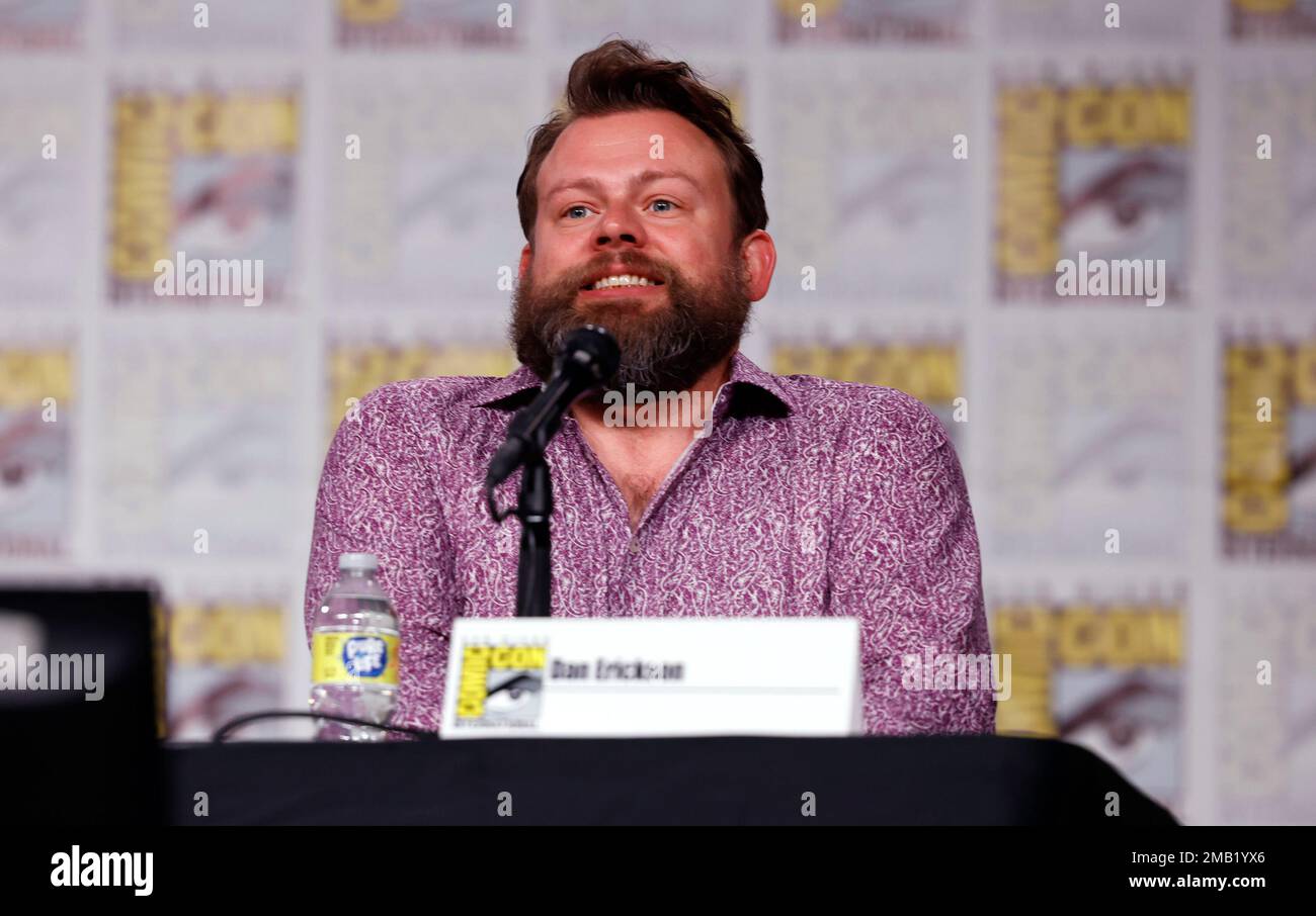 Dan Erickson attends a panel for the television series "Severance" on ...