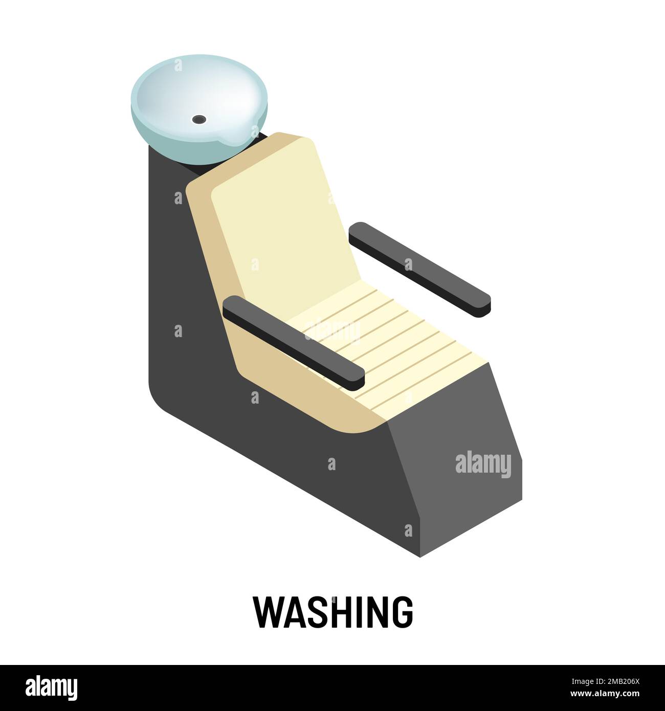 Washing hair armchair with sink beauty salon chair or equipment ...