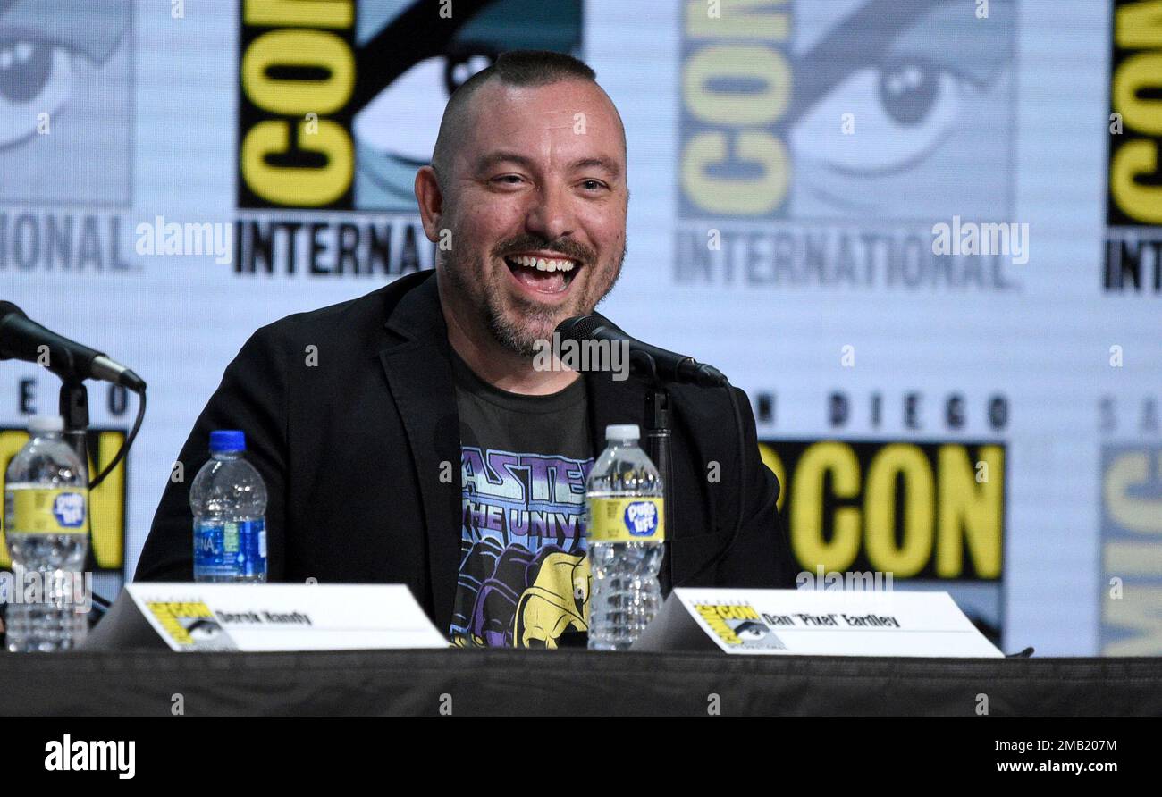 Dan Eardley participates in the Masters of the Universe panel on day ...