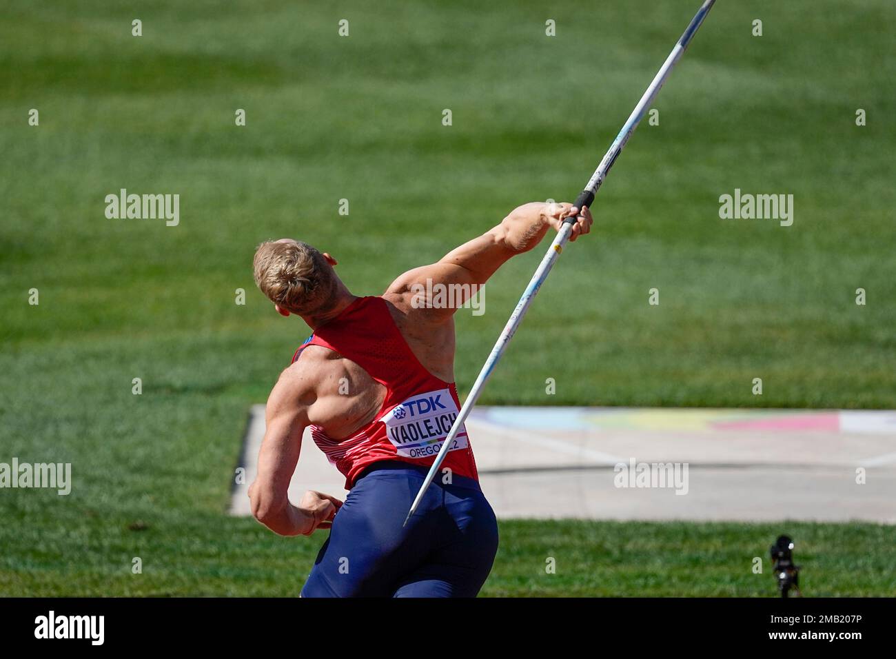 Jakub Vadlejch, of the Czech Republic, competes in qualifications for ...