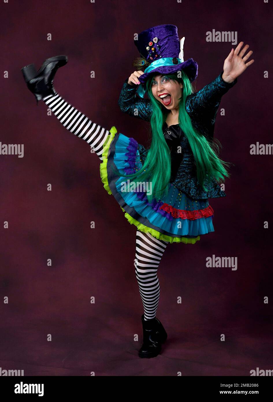 Kaleigh Kailani, from Los Angeles, poses for a portrait dressed as the ...