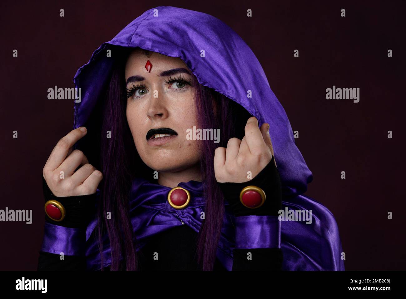 Raven Ramsay, of San Diego, poses for a portrait dressed as Raven from ...