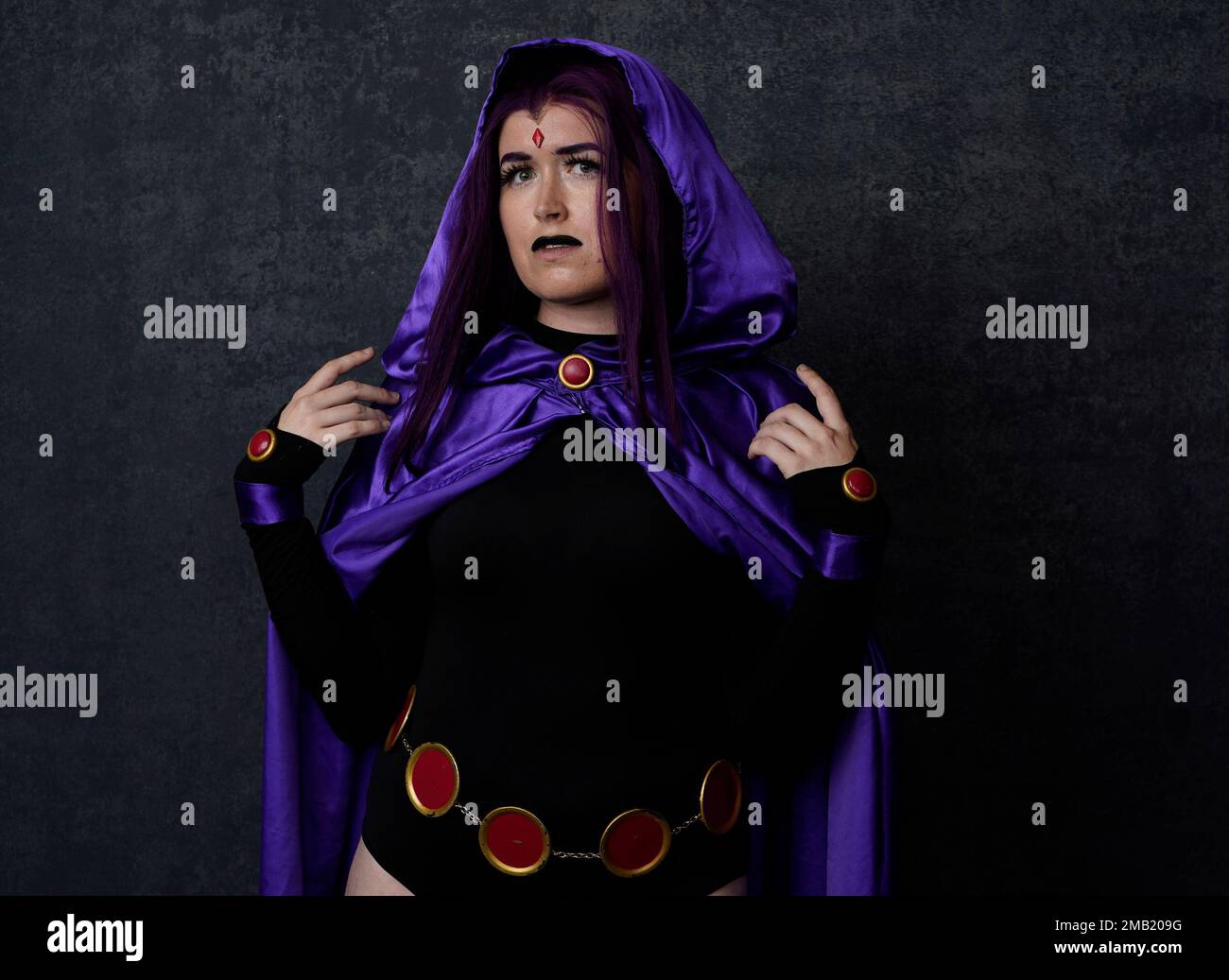 Raven Ramsay, of San Diego, poses for a portrait dressed as Raven from ...