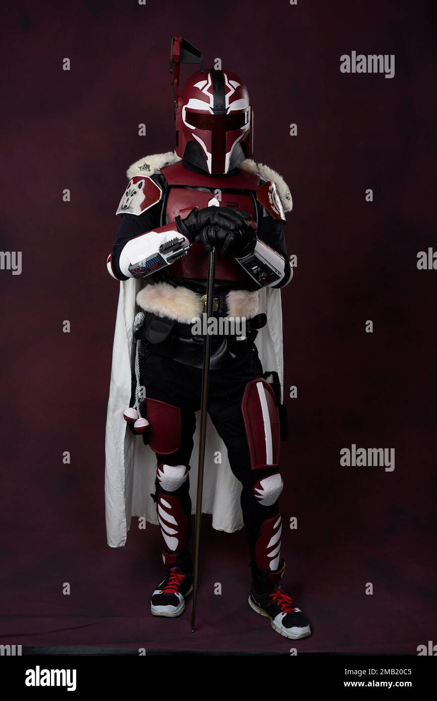 Michael Greenway, of Kent, England, dressed as a Mandalorian he named ...