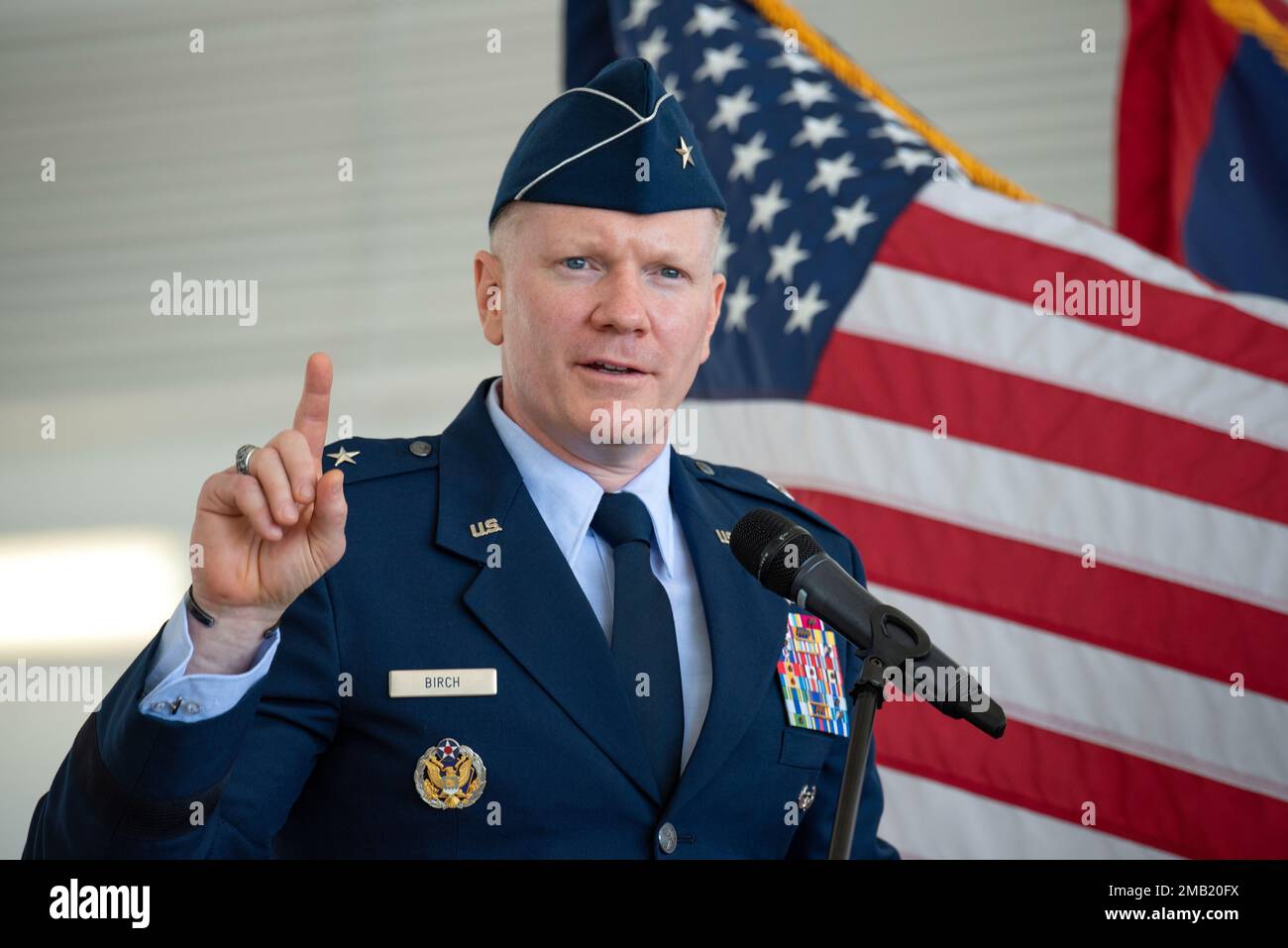 U.S. Air Force Brig. Gen. Paul R. Birch offers remarks during the 36th ...