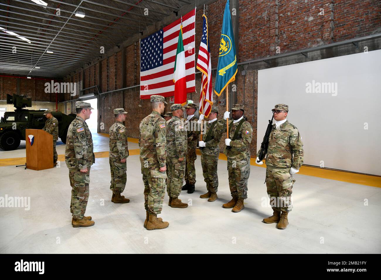 From left, Col. Brad Bane, Commander 405th Army Field Support Brigade ...