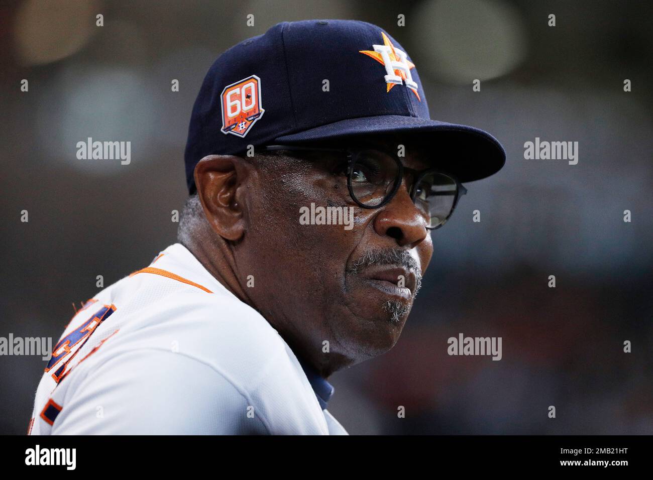 Houston Astros manager Dusty Baker Jr. is shown during the first inning ...
