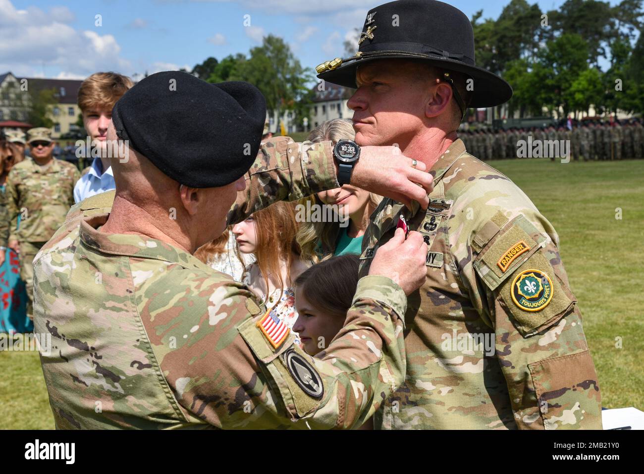 U.S. Army Brig. Gen. Joseph Hilbert, left, Commanding General of 7th ...