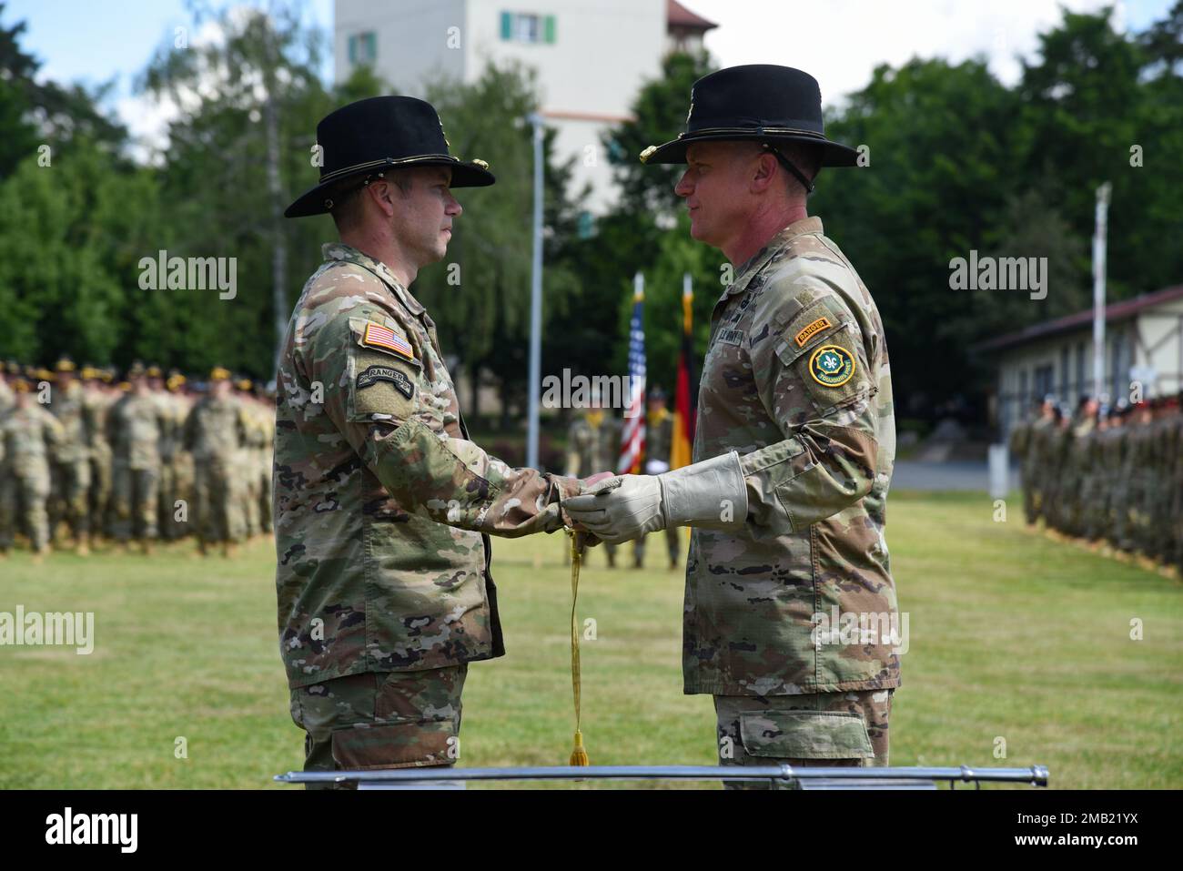 U.S. Army Col. Robert McChrystal, left, incoming commander of 2nd ...