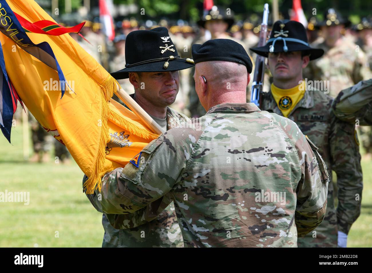 U.S. Army Col. Robert S. McChrystal, left, incoming Regimental ...