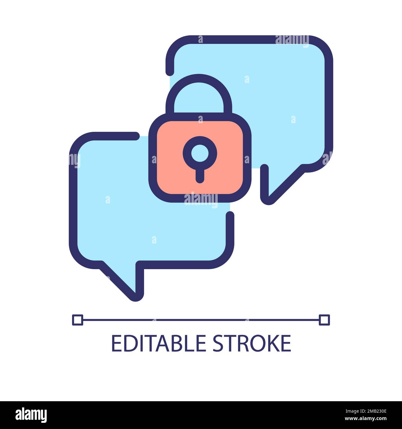 Confidential conversation pixel perfect RGB color icon Stock Vector ...