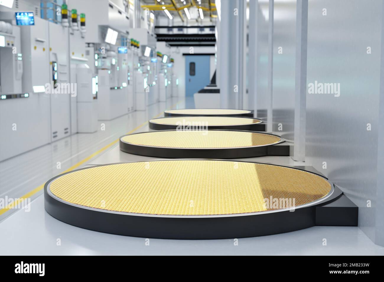 Semiconductor manufacturing with 3d rendering robotic arms with silicon ...