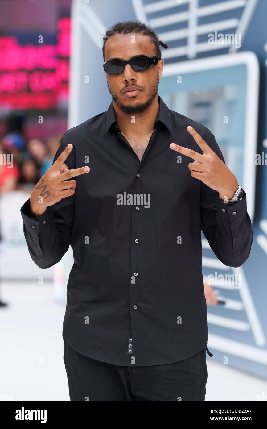 AJ Tracey poses for photographers upon arrival for the premiere of the ...