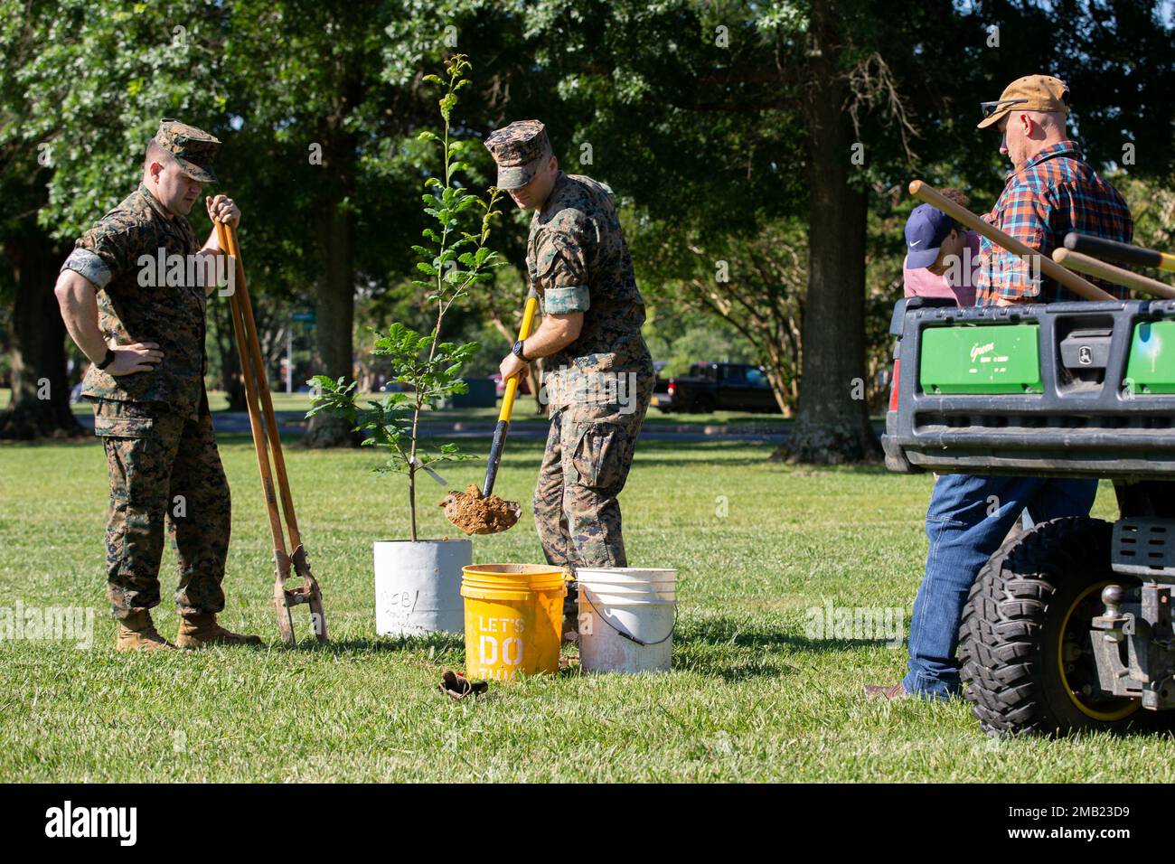 U.S. Marine Maj. Travis McWhirter, deputy director of Natural Resources ...