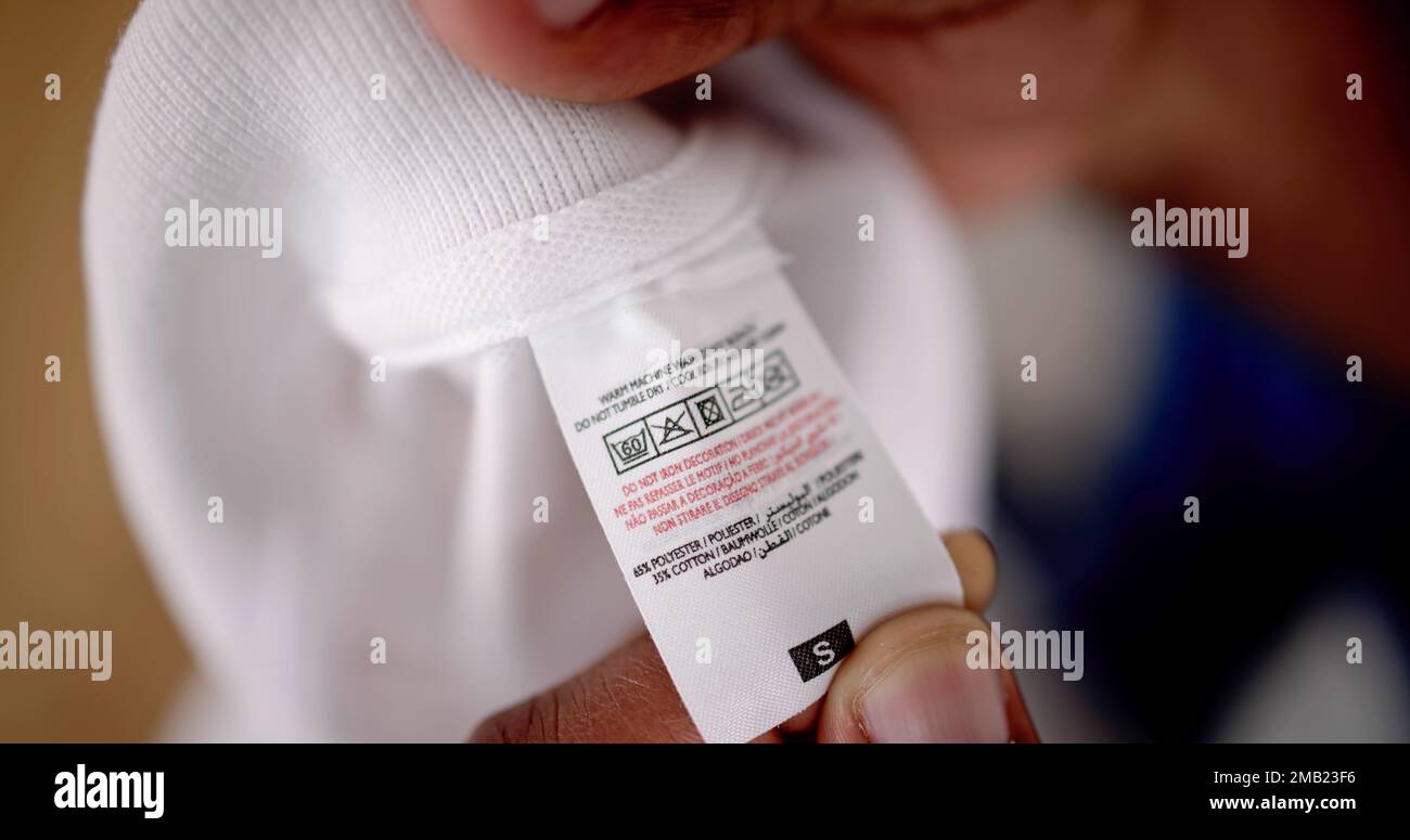 Synthetic Clothes Washing And Laundry Label Instructions Tag Stock ...