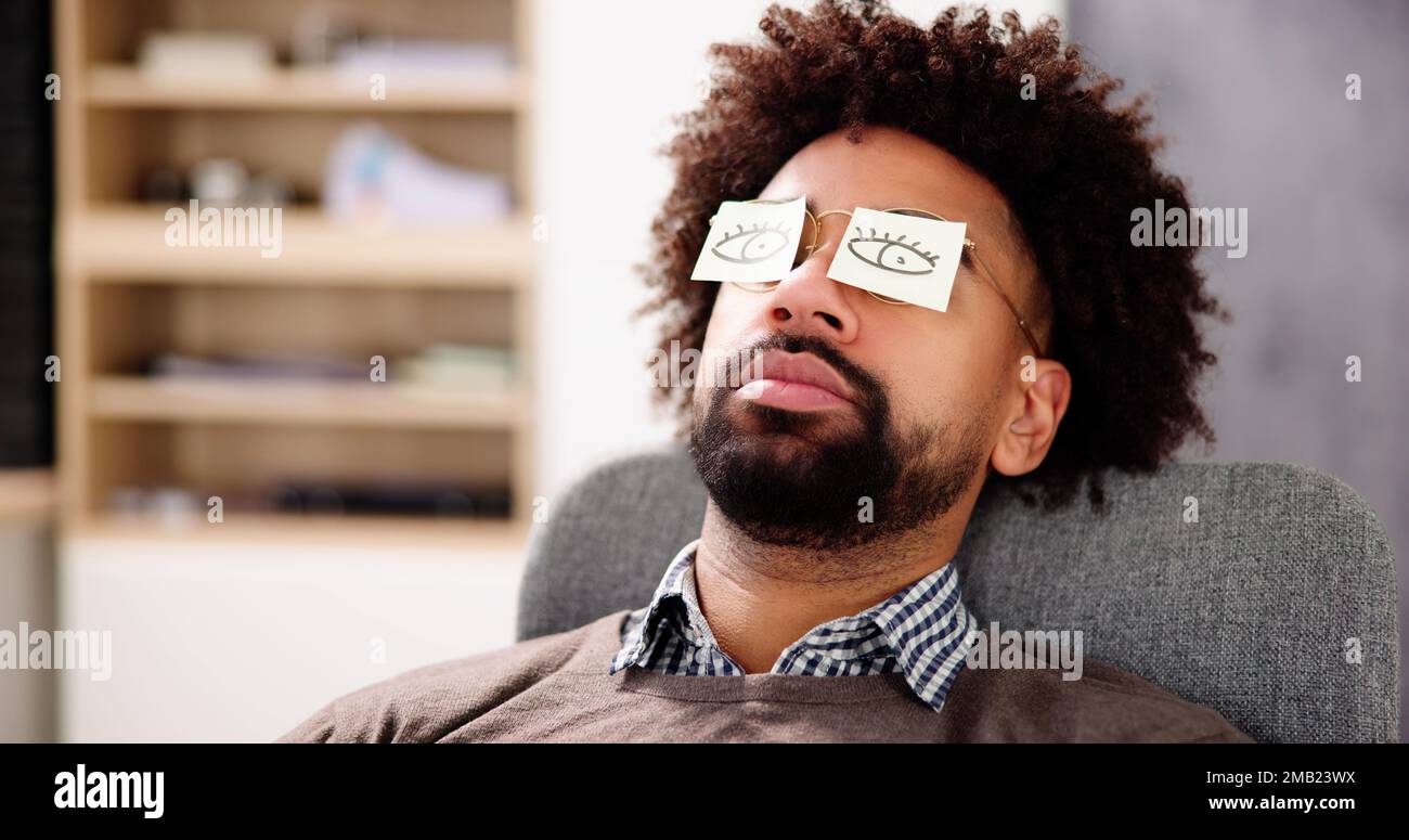 Sleepy sad african american hi-res stock photography and images - Alamy