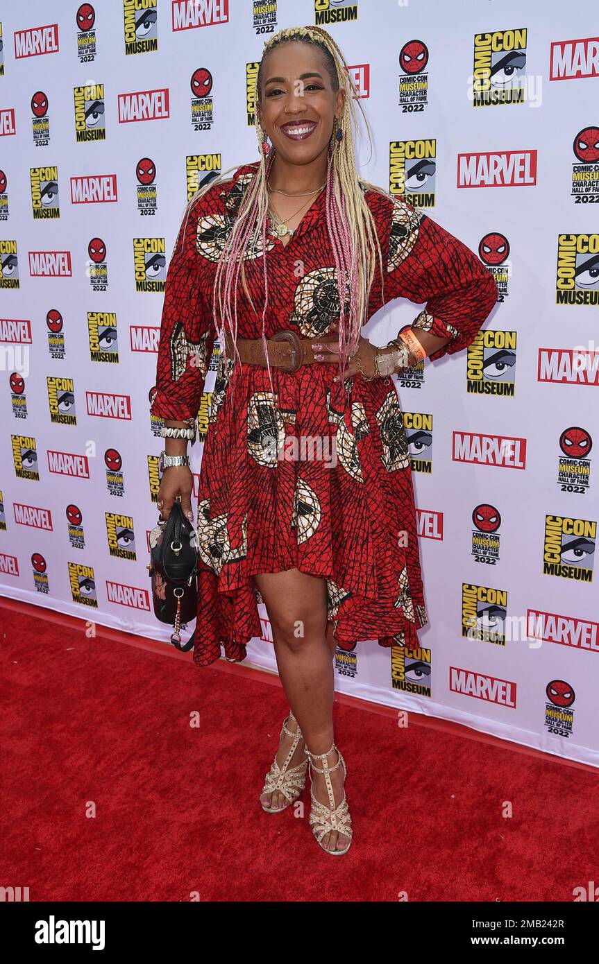 Angélique Roché attends Marvel's Spider -Man induction into the Comic ...