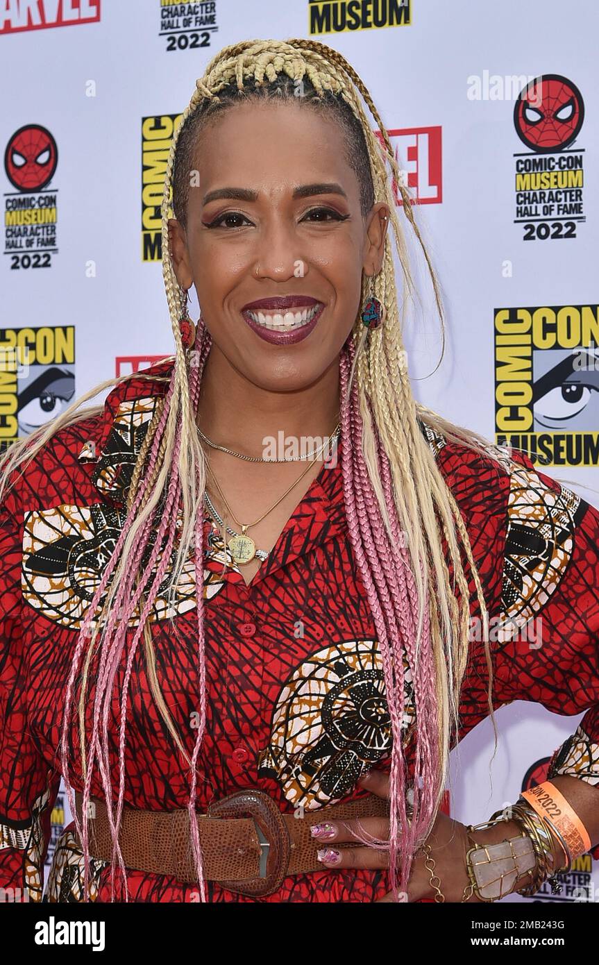 Angélique Roché attends Marvel's Spider -Man induction into the Comic ...