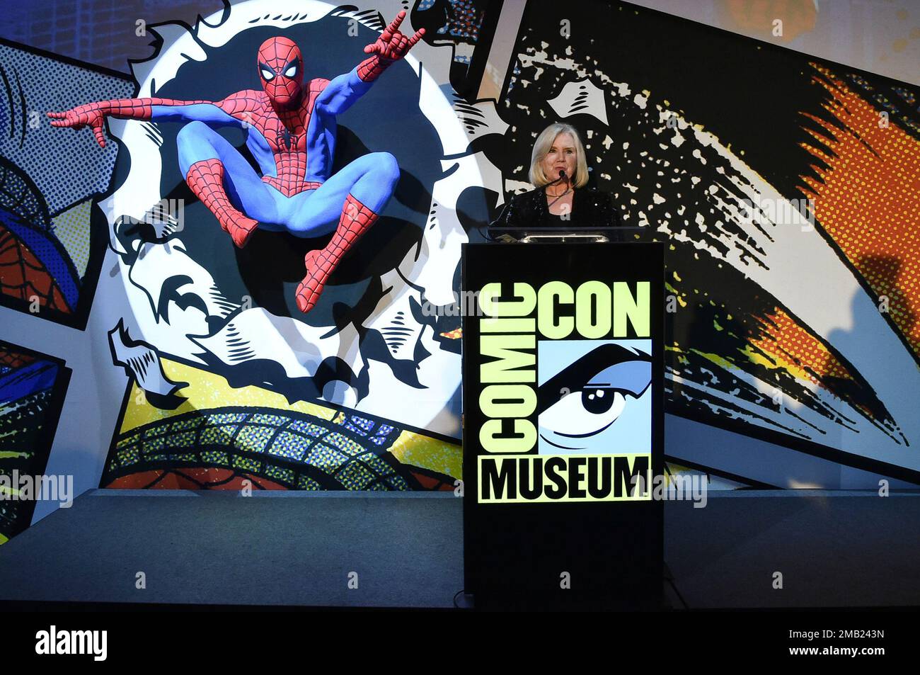 Rita Vandergaw attends Marvel's Spider - Man induction into the Comic ...