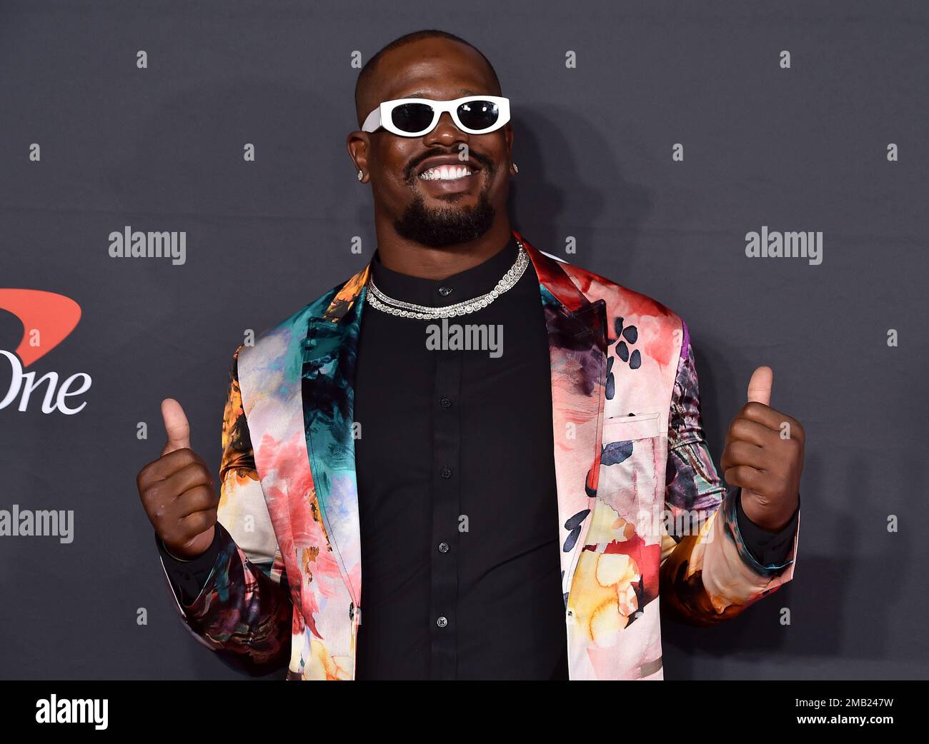 NFL player Von Miller of the Buffalo Bills arrives at the ESPY Awards on Wednesday, July 20 ...