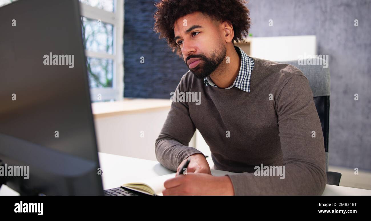 Virtual Online Training Program With Coach On Laptop Stock Photo - Alamy