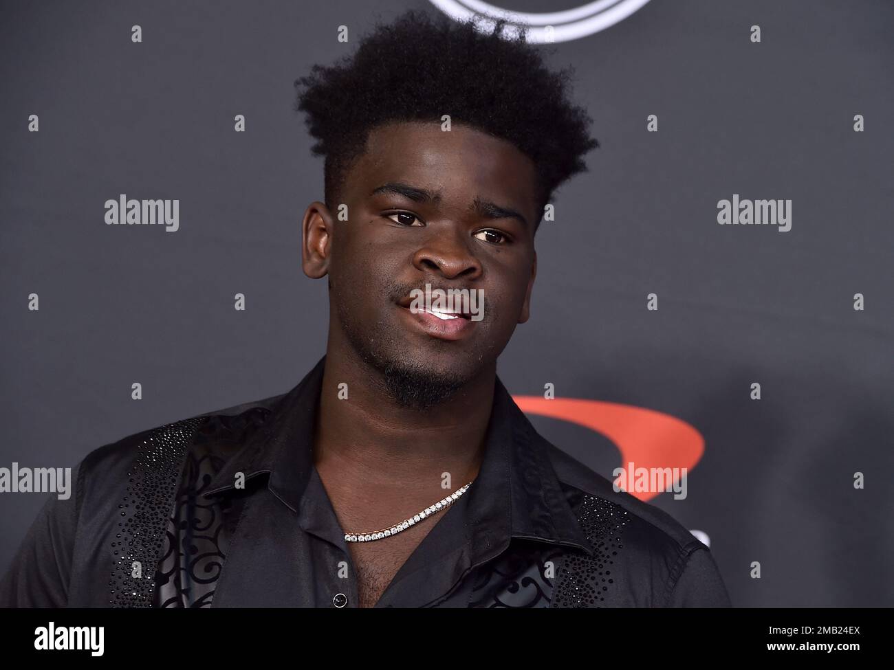 Kervens Loiseau arrives at the ESPY Awards on Wednesday, July 20, 2022 ...