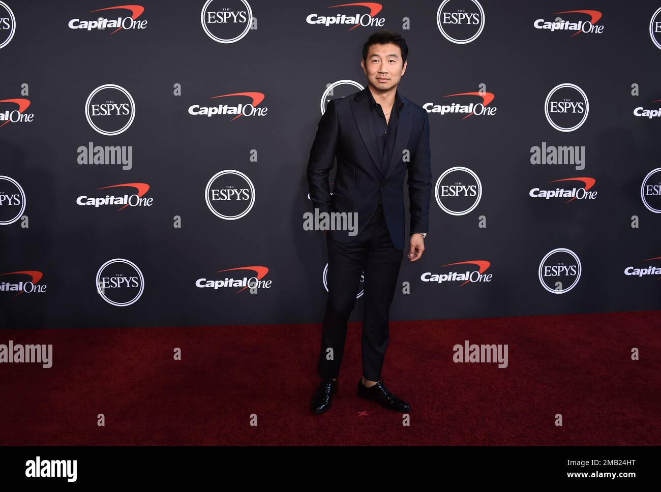 Simu Liu arrives at the ESPY Awards on Wednesday, July 20, 2022, at the ...