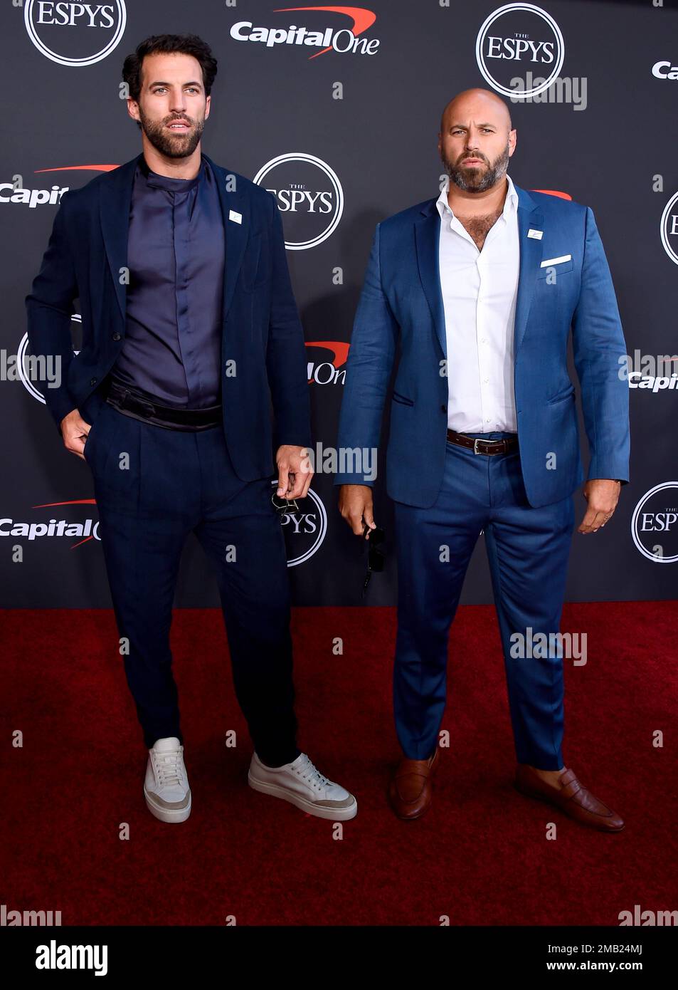 Paul Rabil, left, and Mike Rabil arrive at the ESPY Awards on Wednesday ...