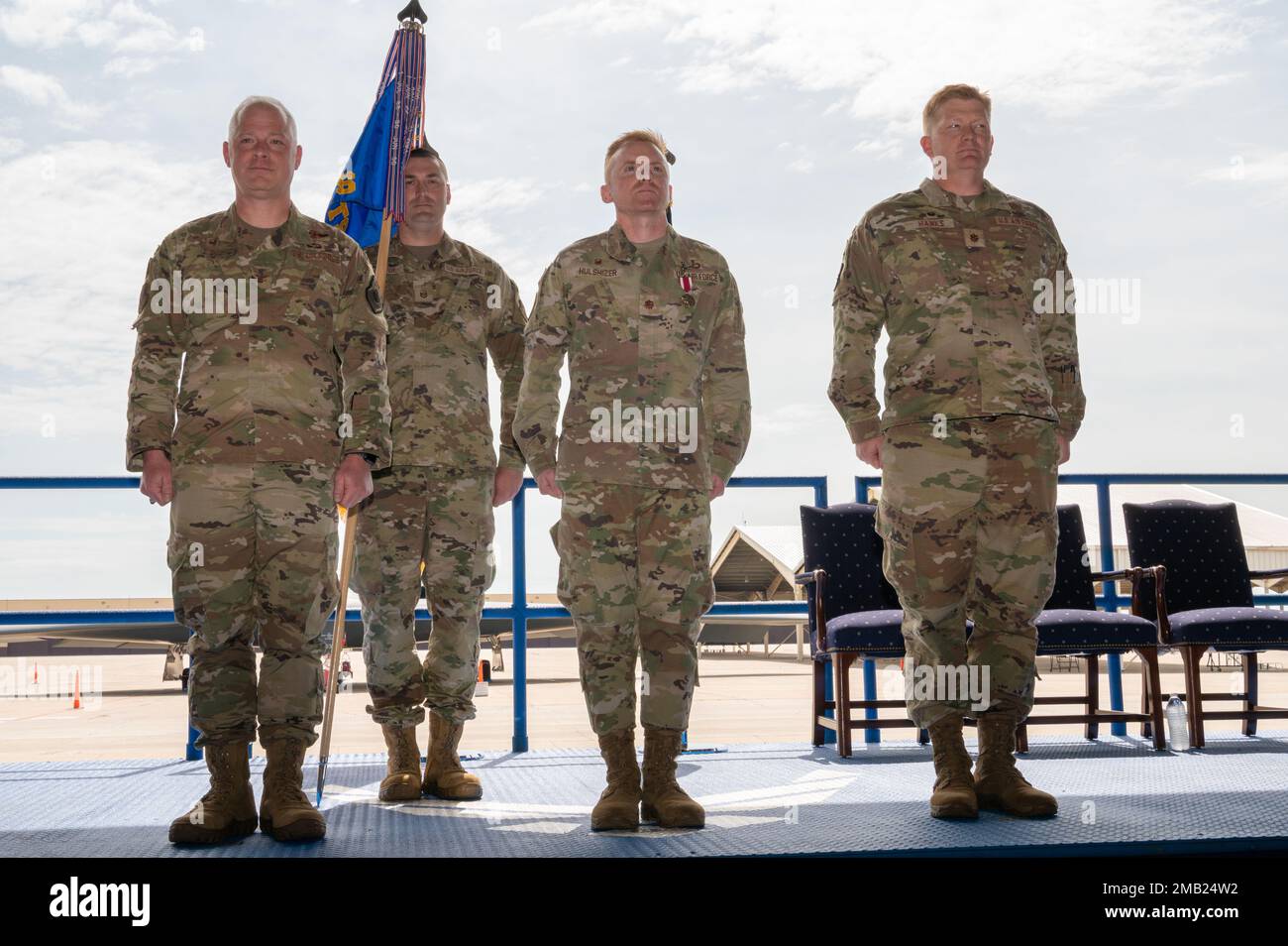 U.S. Air Force Maj. Robert Hanks, Col. Daniel Diehl, and Maj. Eric ...
