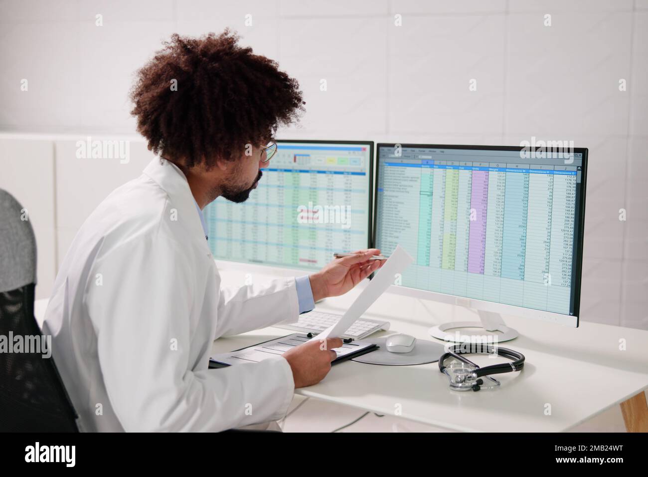 Medical Coding Bill And Billing Codes Spreadsheets Stock Photo - Alamy