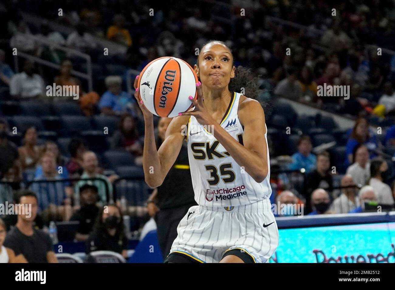 Chicago Sky's Rebekah Gardner looks to shoot during a WNBA basketball ...