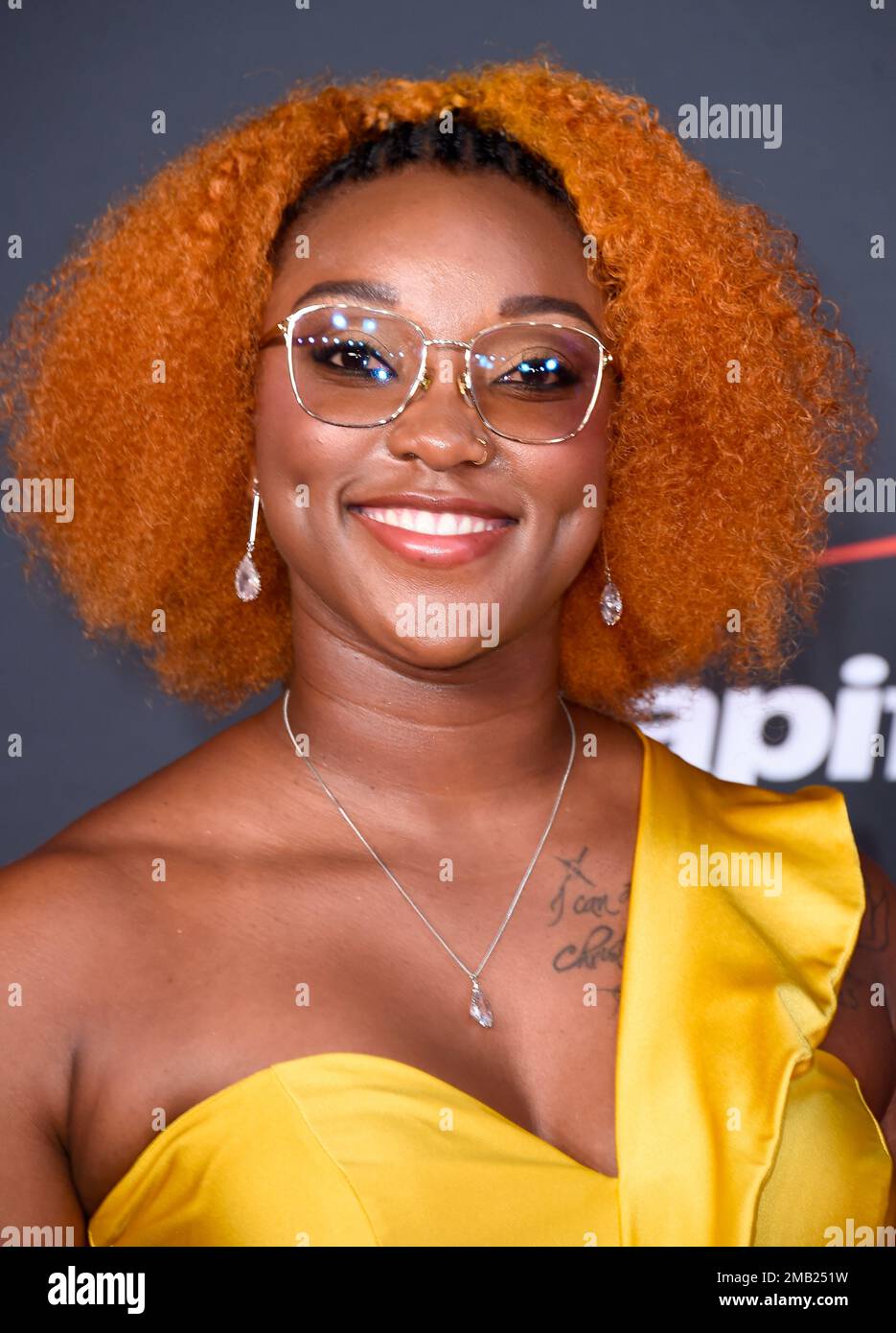 Salli Clavelle arrives at the ESPY Awards on Wednesday, July 20, 2022 ...