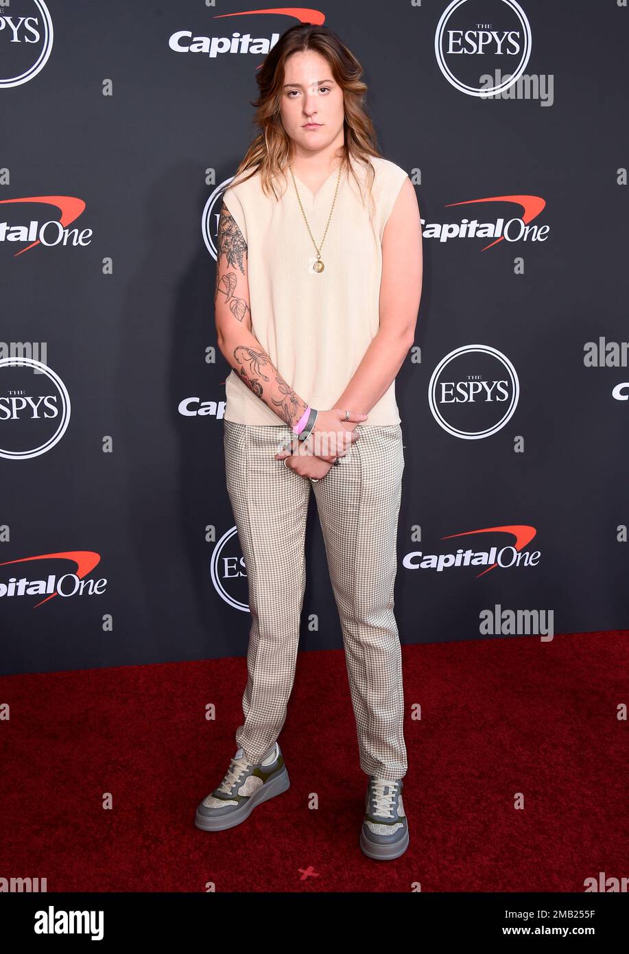 Basketball player Sedona Prince of the Oregon Ducks arrives at the ESPY ...
