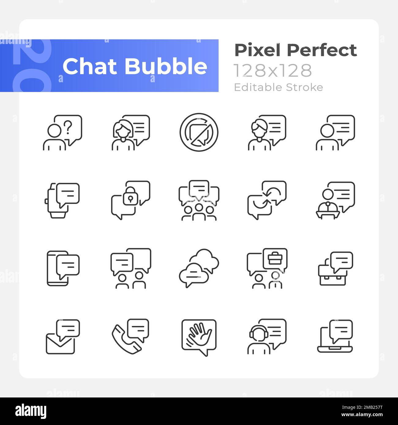 Chat bubble icon vector bundle hi-res stock photography and images - Alamy