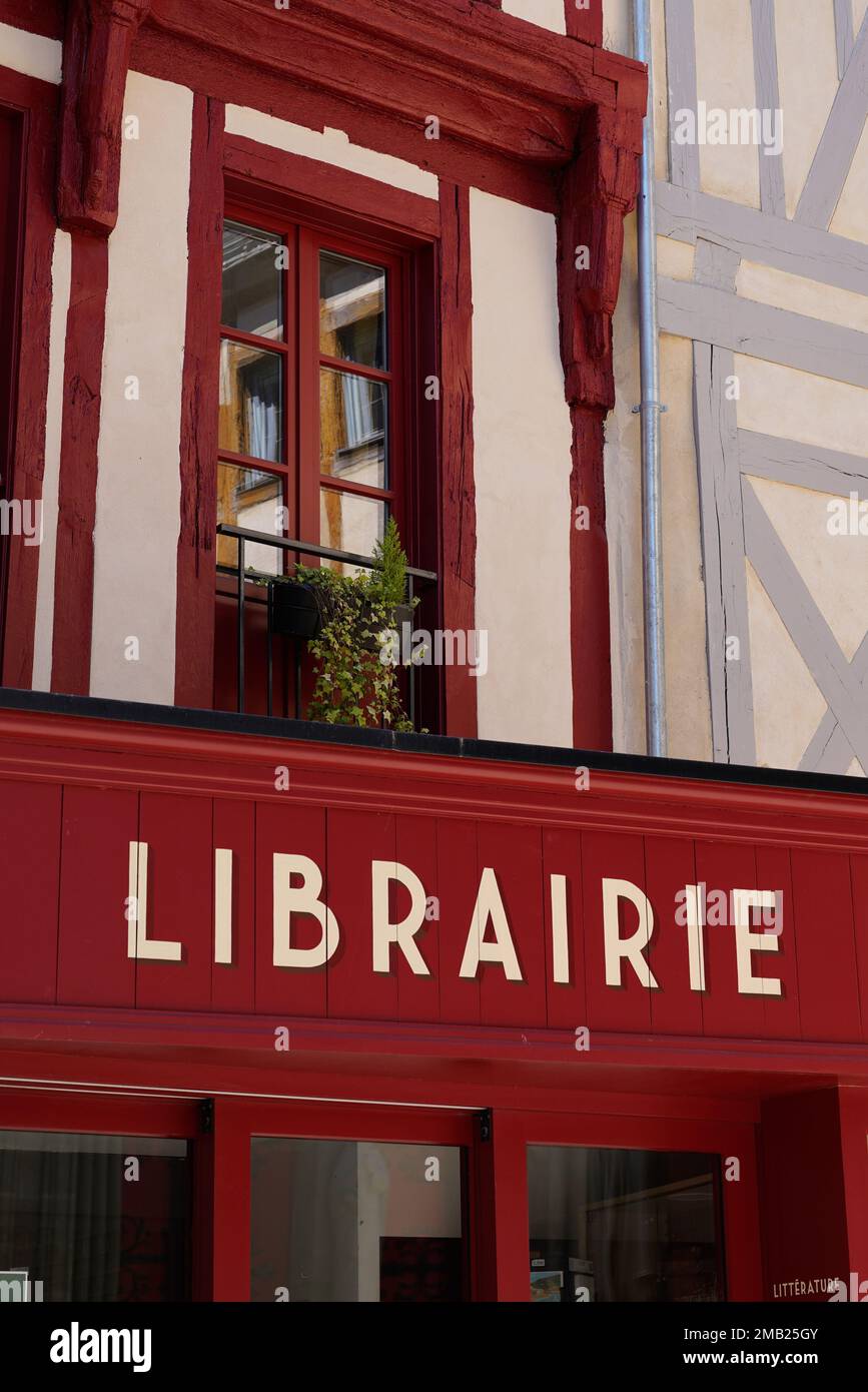 librairie french text sign means bookshop bookseller on facade wall of ...