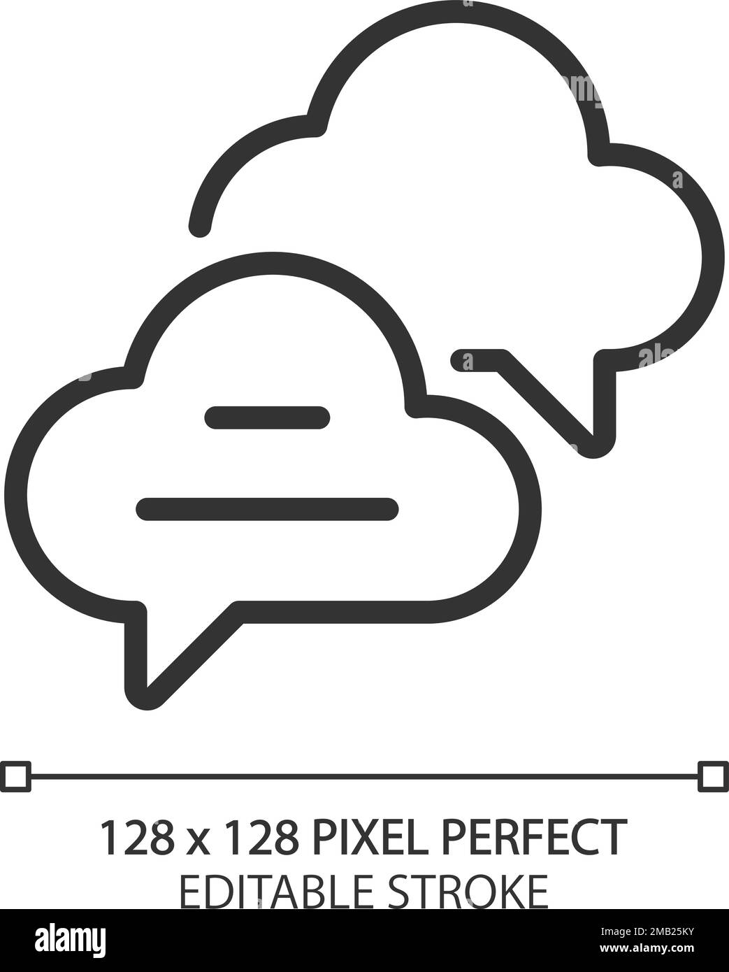 Cloud based live chat pixel perfect linear icon Stock Vector Image ... Cloud based live chat pixel perfect linear icon Stock Vector Image ...