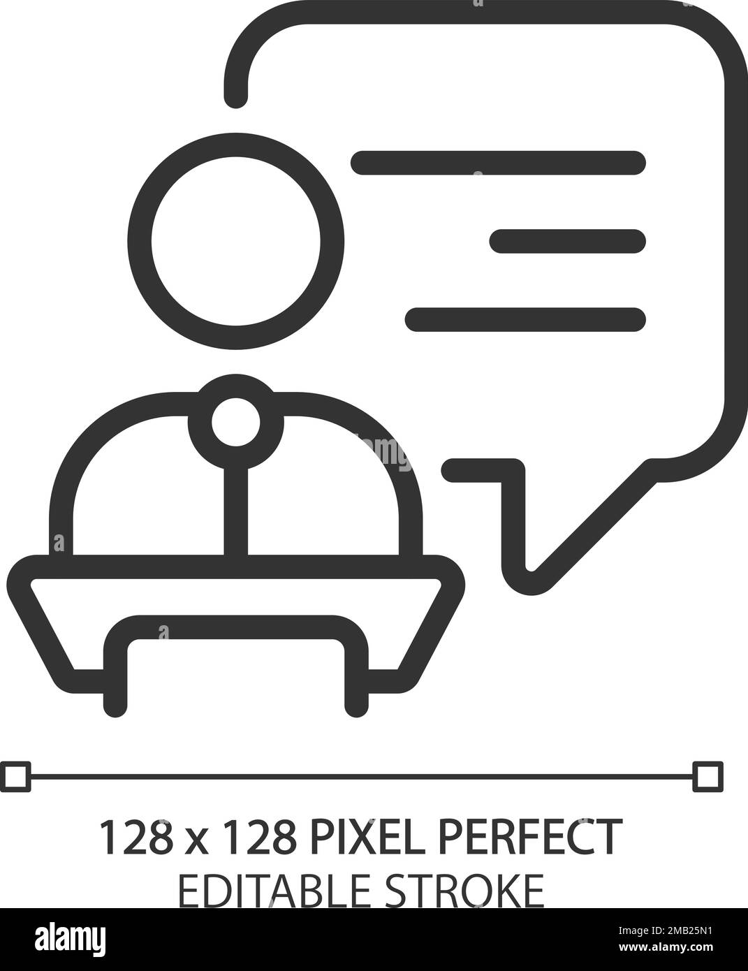 Public performance pixel perfect linear icon Stock Vector Image & Art ...