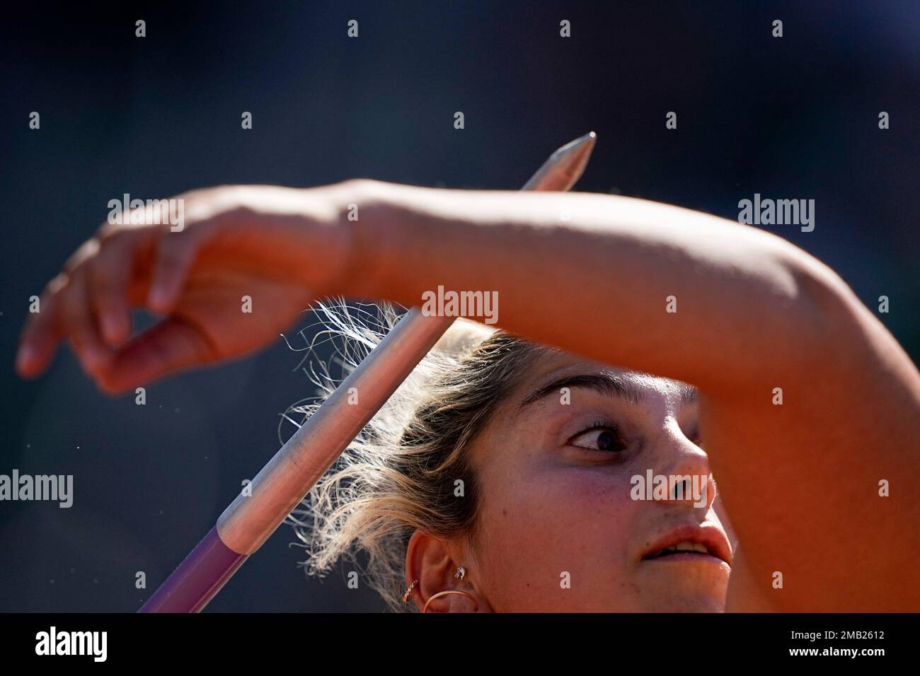 Eda Tugsuz, of Turkey, competes in a qualification for the women's ...