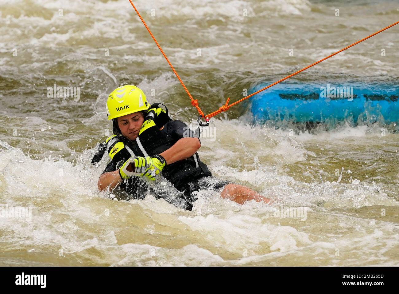 Oklahoma City firefighter Amelia Wall participates in swift water ...