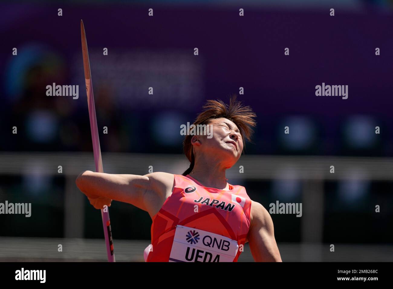 Momone Ueda, of Japan, competes in a qualification for the women's ...