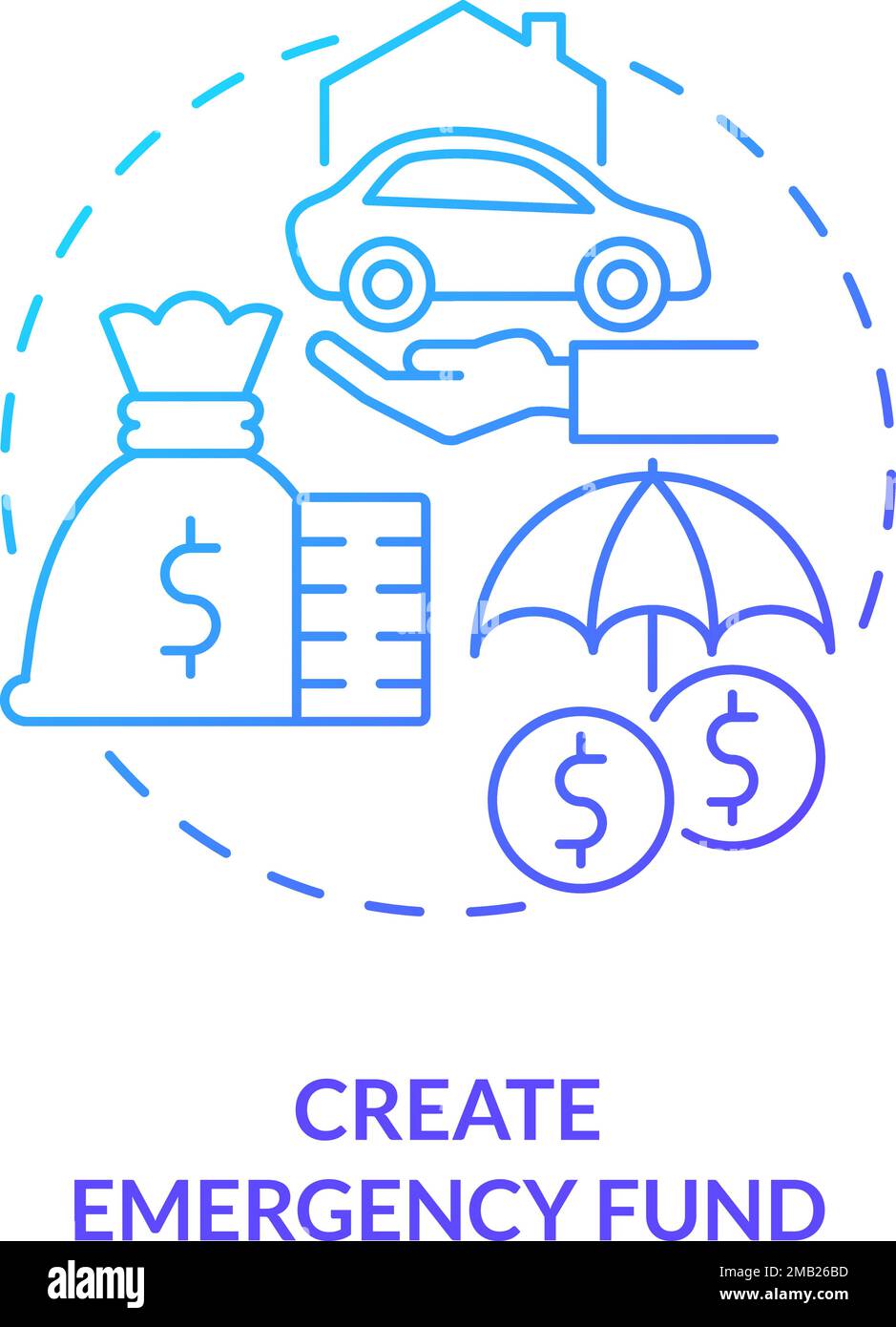 Financial emergency fund icon savings Stock Vector Images - Alamy