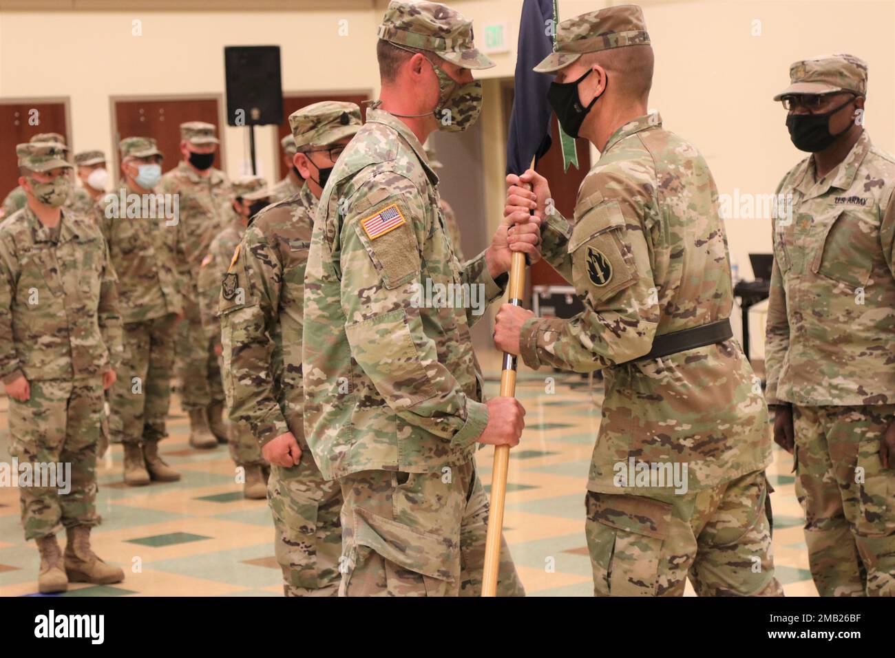 Army Reserve Capt. Ryan Johnston, incoming commander, Headquarters and ...