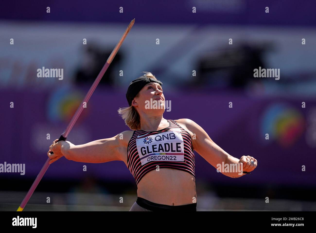 Elizabeth Gleadle, of Canada, competes in a qualification for the women ...