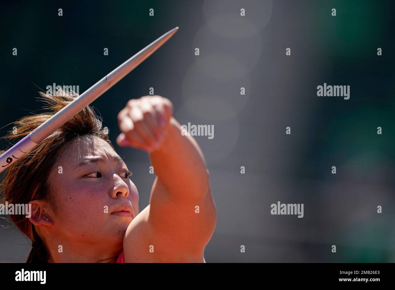 Momone Ueda, of Japan, competes in a qualification for the women's ...