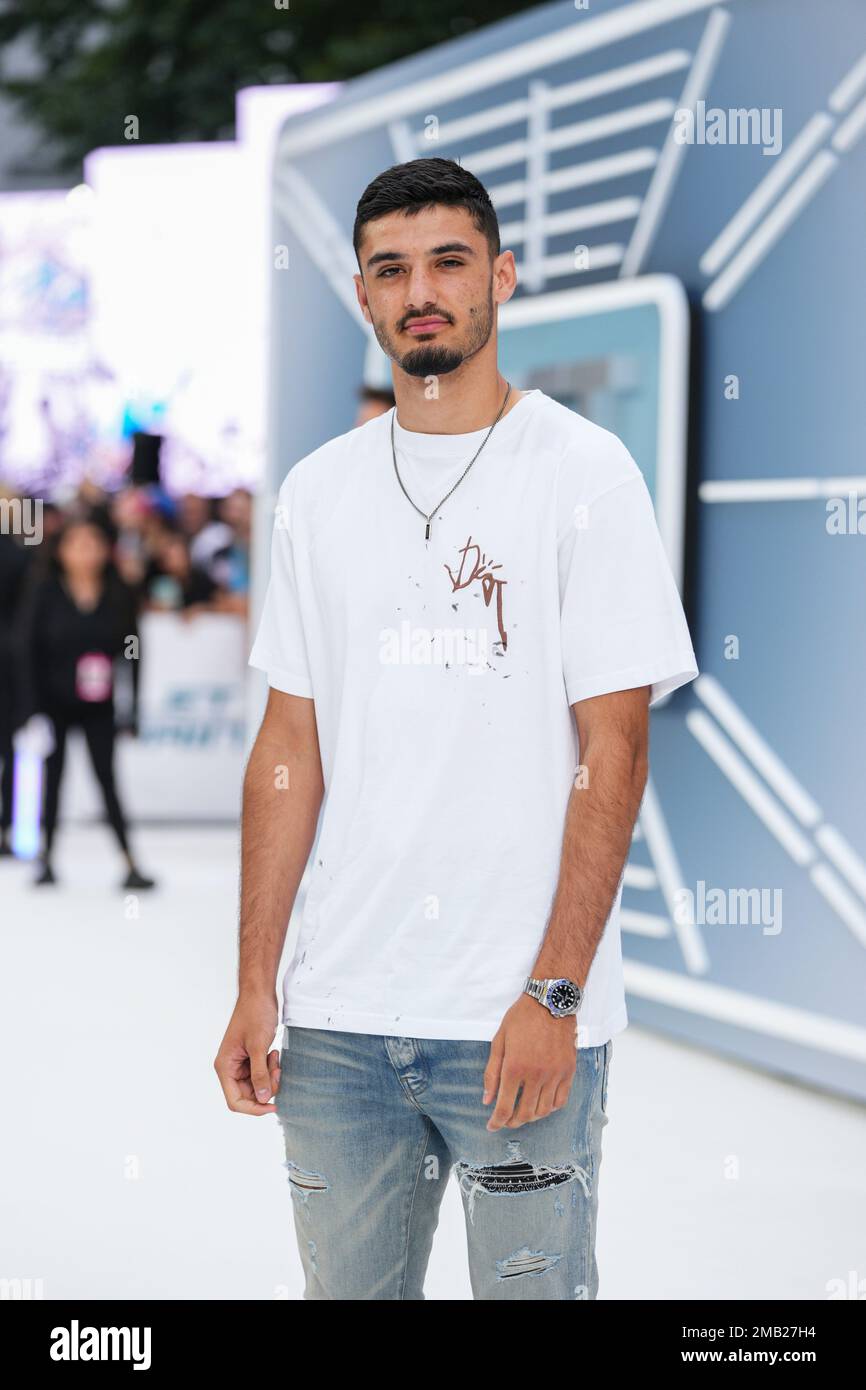 Armando Broja poses for photographers upon arrival for the premiere of ...