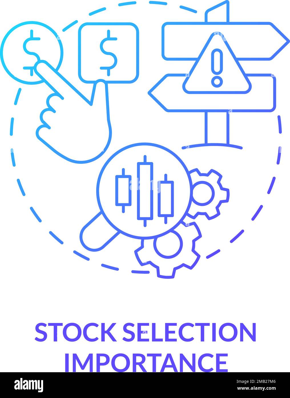 Stock selection importance blue gradient concept icon Stock Vector ...
