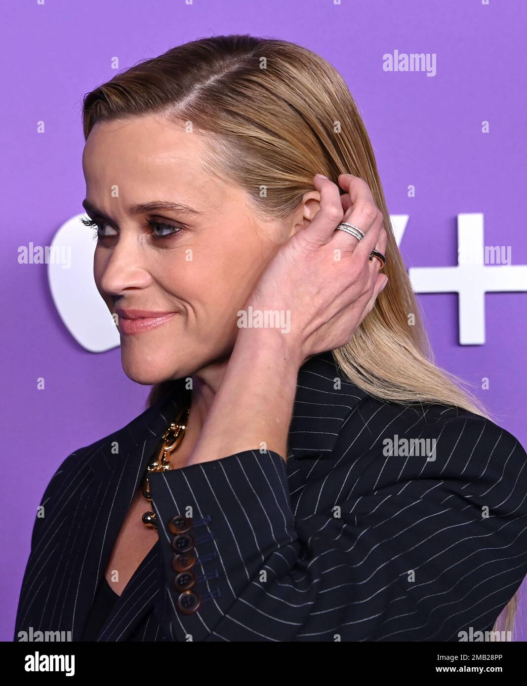 Reese Witherspoon arriving at Apple TV+’s “Truth Be Told” season 3 ...