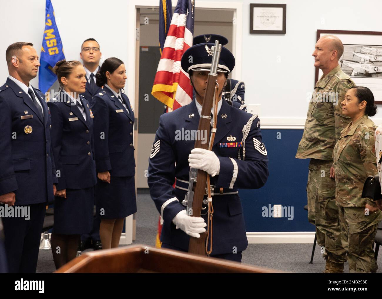 The 142nd Force Support Squadron held a change of command ceremony at ...