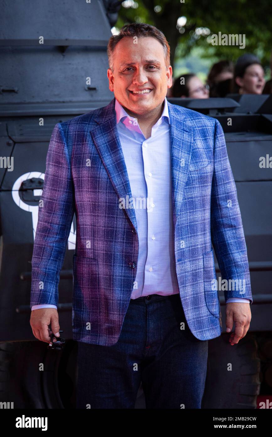 Joe Russo poses for photographers upon arrival at the screening of the ...